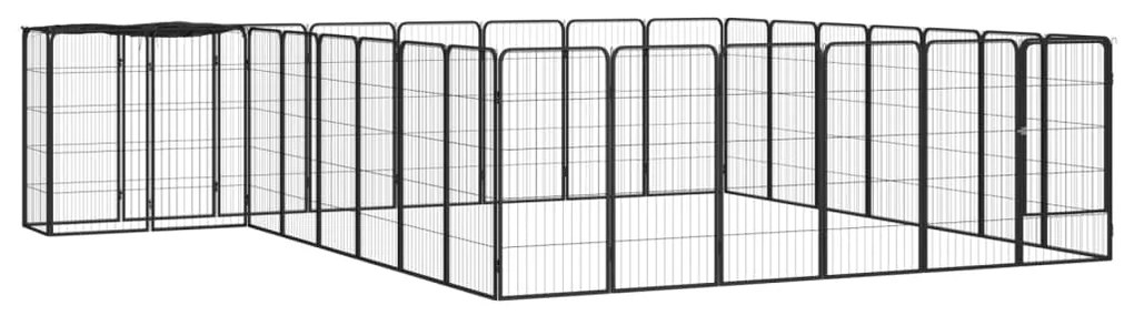 30panelová ohrádka pro psy černá 50 x 100 cm práškovaná ocel 3115953