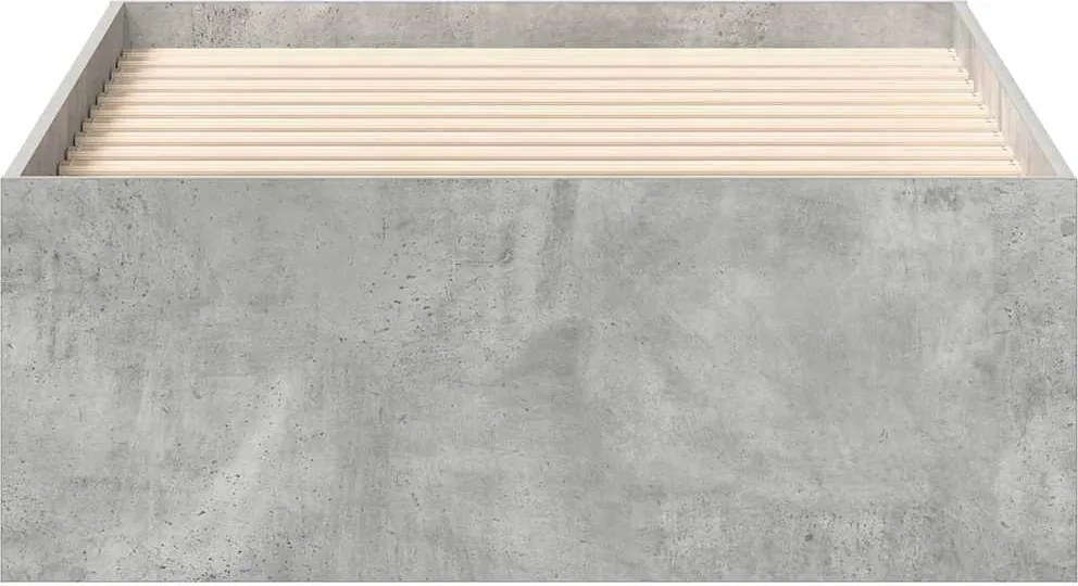 Rám postele betonově šedý 75 x 190 cm Small Single 3203848