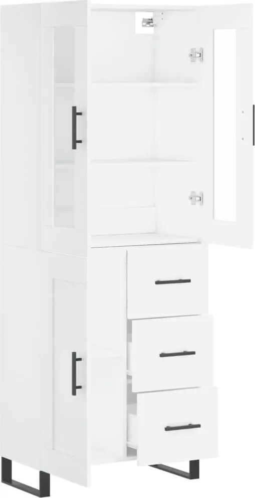 Skříň highboard bílá 69,5 x 34 x 180 cm kompozitní dřevo 3198681