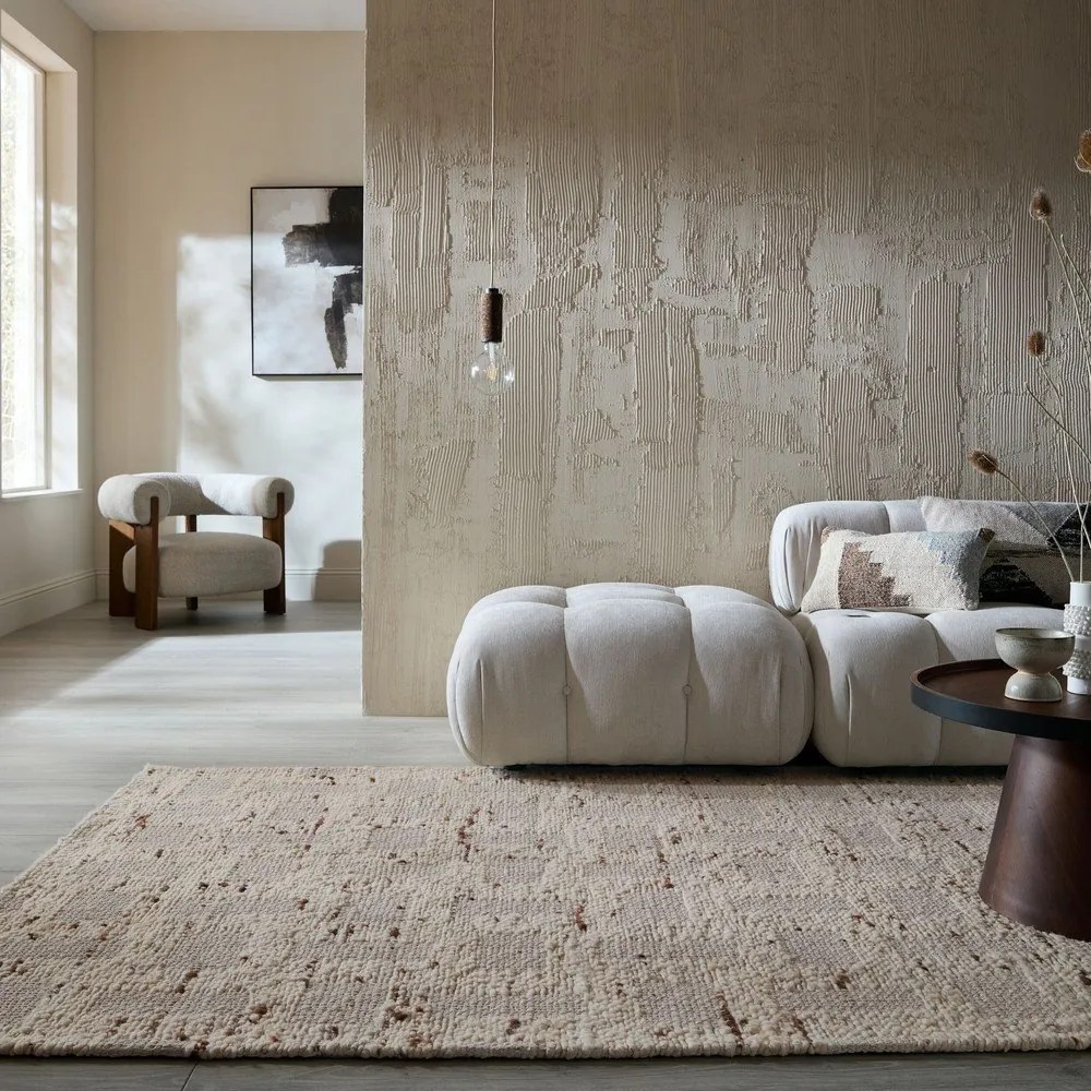 Ručně tkaný koberec s příměsí vlny v přírodní barvě 160x230 cm Rova Blend – Flair Rugs