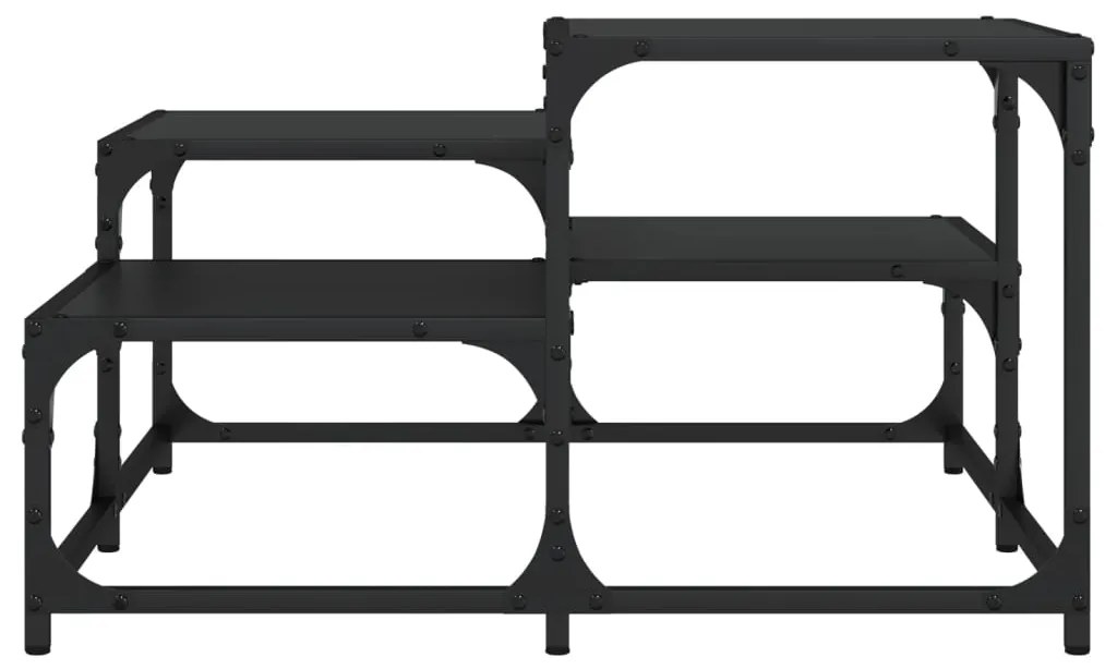 Konferenční stolek černý 68 x 68 x 40 cm kompozitní dřevo - Default Title