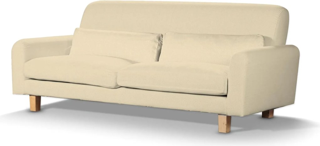 Potah na pohovku IKEA Nikkala krátký barva krémová látka lesklé, pletený vzor