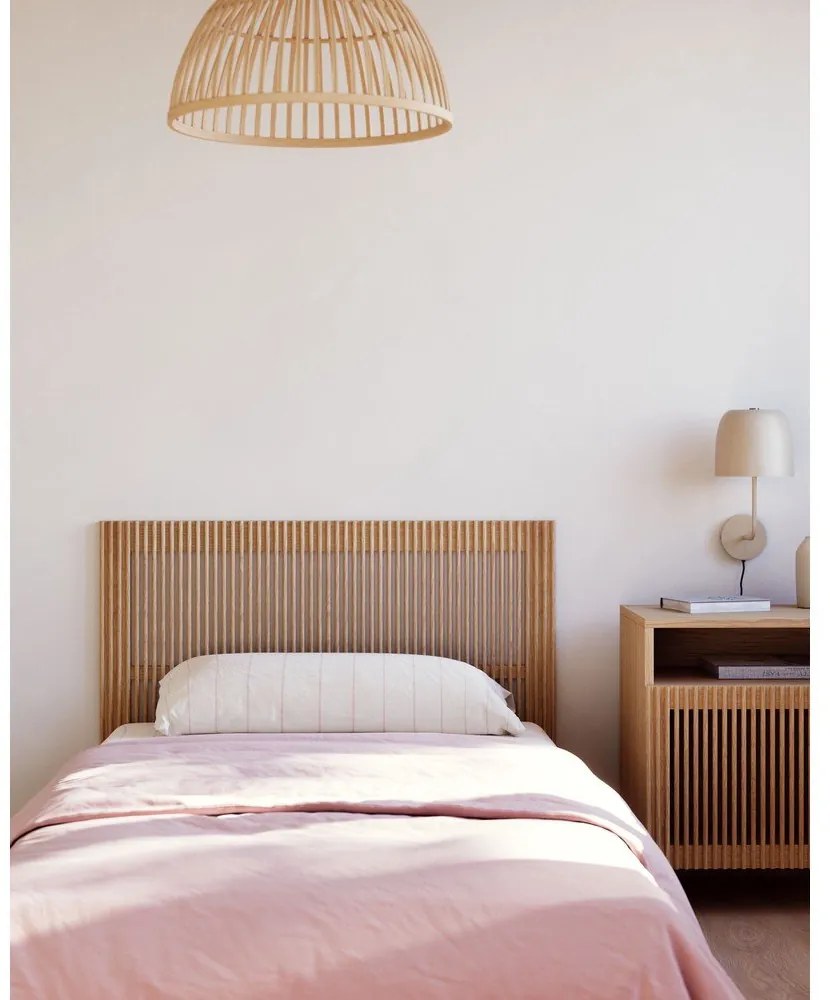 Čelo postele z dubového dřeva v přírodní barvě 105x70 cm Beyla – Kave Home