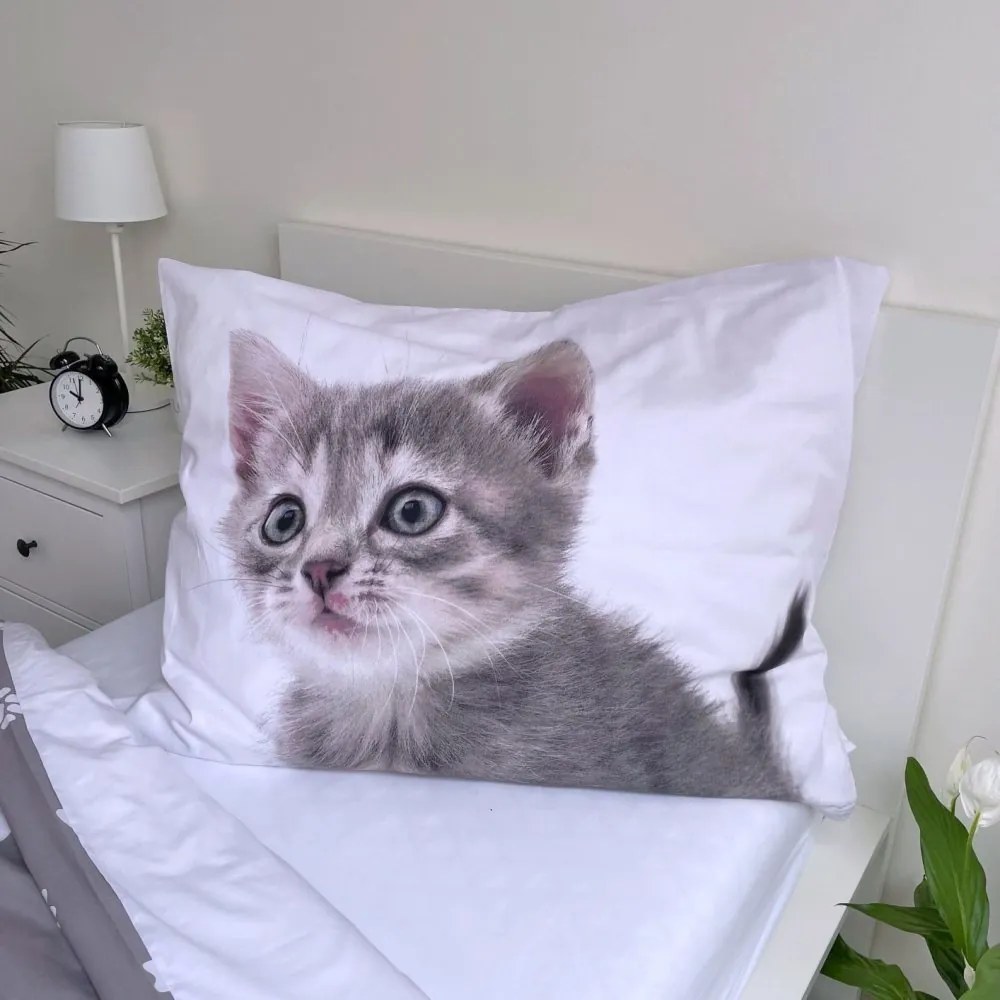 Bavlněné ložní povlečení Roztomilá koťátka - 100% bavlna - 70x90 cm + 140x200 cm