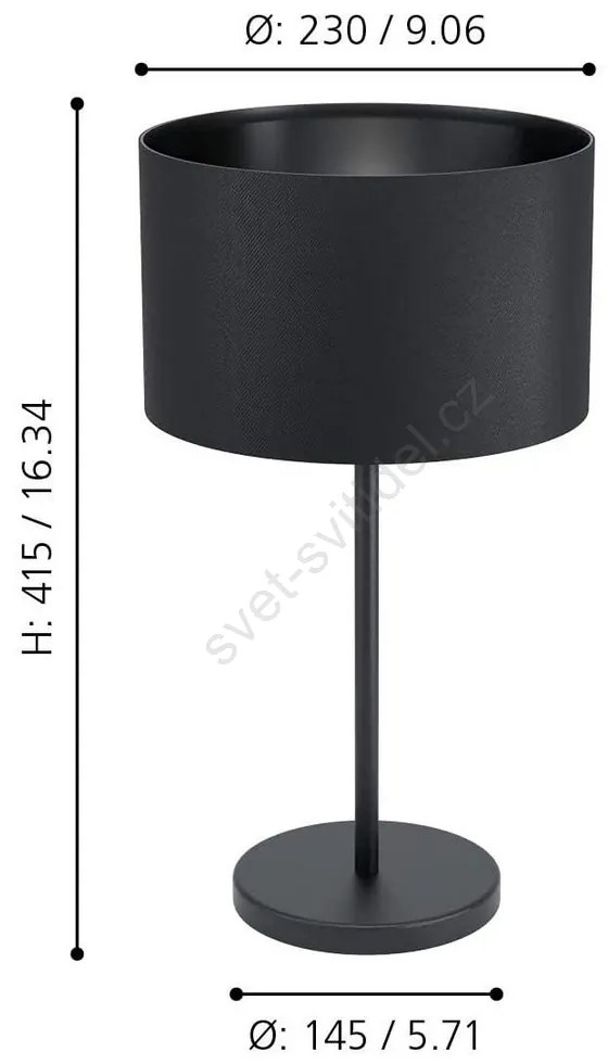 Eglo Eglo 99045 - Stolní lampa MASERLO 1xE27/40W/230V EG99045