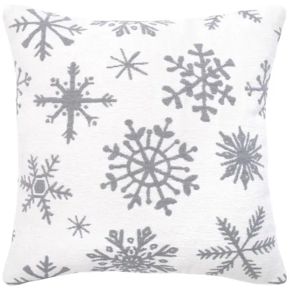 SCANquilt povlak WINTER vločky bílošedá 40 x 40 cm