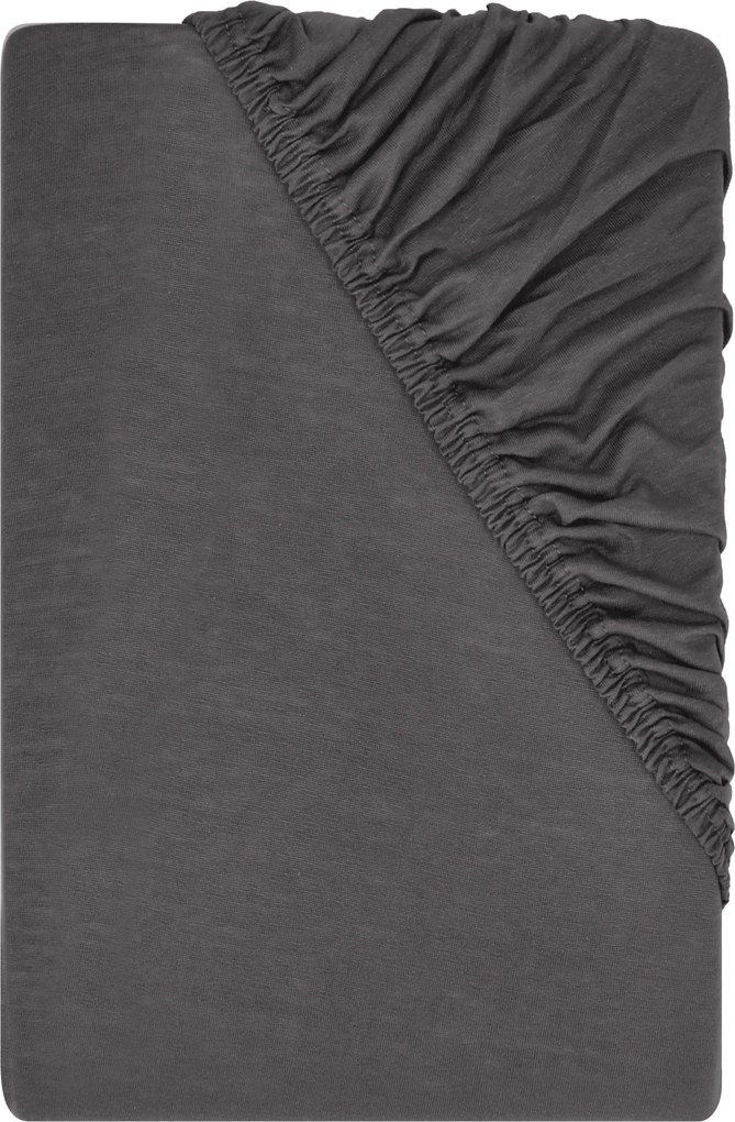 Livarno® Žerzejové napínací prostěradlo, 90-100 x 200 cm (tmavě šedá)