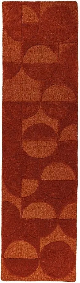 Ručně tkaný vlněný běhoun v terakotové barvě 60x230 cm Gigi – Flair Rugs