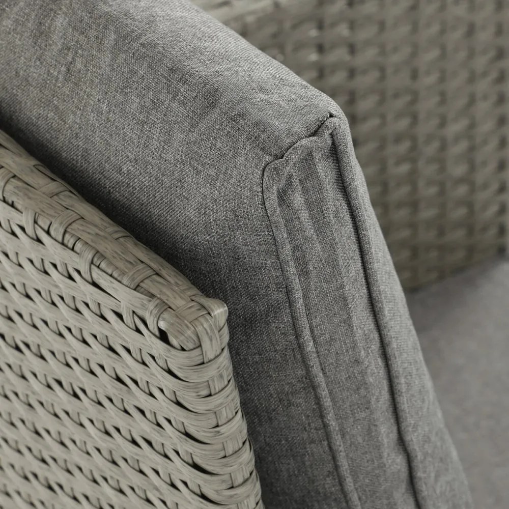 Zahradní sedací souprava AZS-A1523 GREY, polyratan, šedá (114 x 63) cm