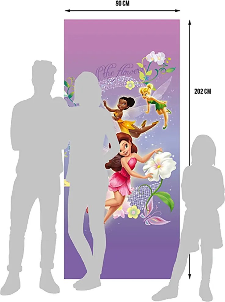 Dětská vliesová fototapeta na zed' Víly na Fialové, Disney | 90 x 202 cm | DFTDNV 5415