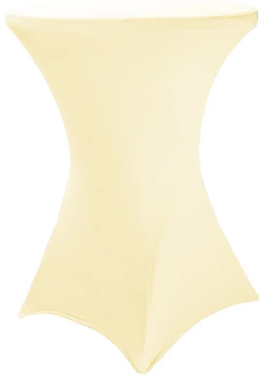 Elastický ubrus STANDARD na koktejlový bistro stůl 60 cm VÍCE BAREV Barva ubrusu: KRÉMOVÁ / IVORY