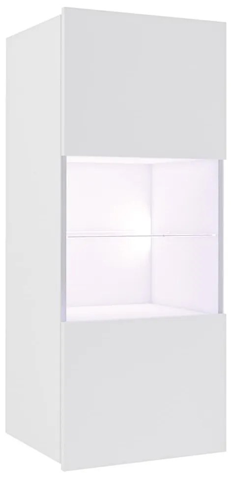 Obývací stěna CALABRINI b | 300 cm | 5 dílů H1 | bílá lesk
