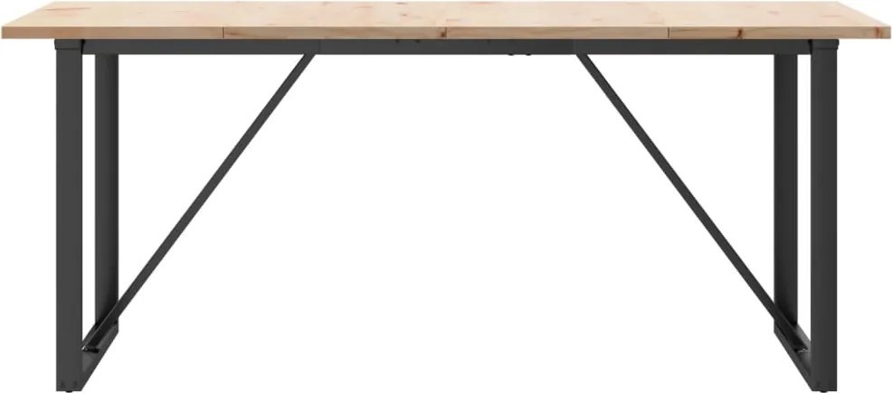 Jídelní stůl s O rámem 180 x 90 x 75,5 cm borové dřevo a ocel 3282744