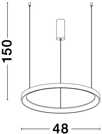 LED lustr Pertino 48 3000K bílé