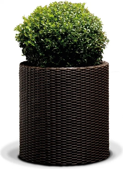 Květináč Keter Cylinder Planter L - hnědý