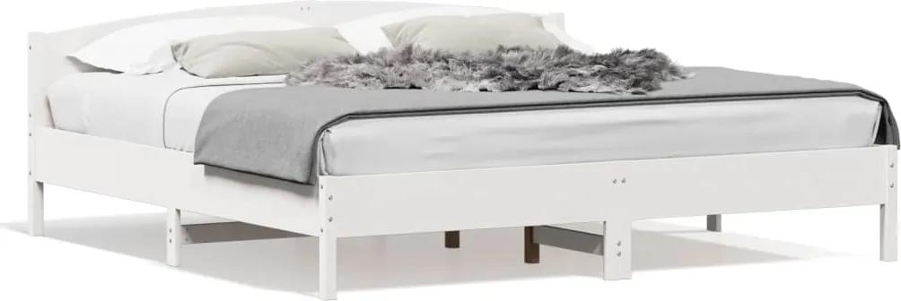 vidaXL Rám postele s čelem voskově 180x200 cm masivní borovice [3216191] Barva: Přírodní