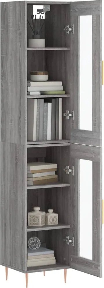 Skříň highboard šedá sonoma 34,5 x 34 x 180 cm kompozitní dřevo 3199423