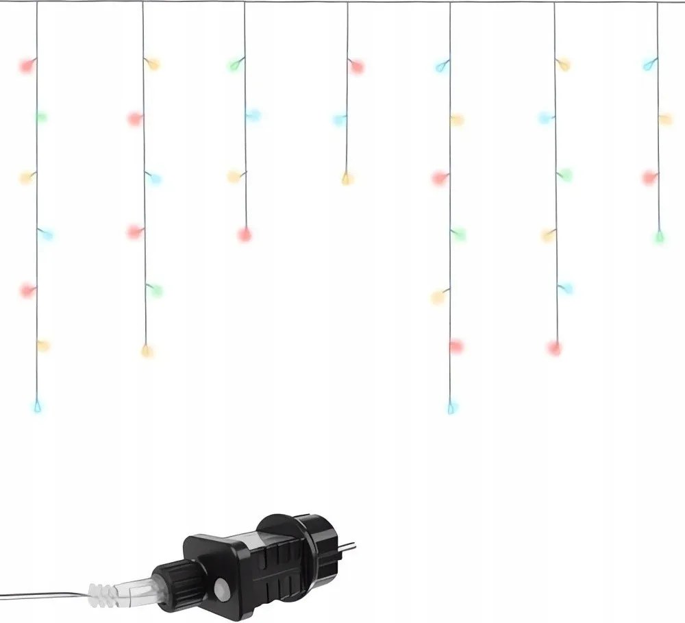 Iso 11518 Vánoční světelný závěs 300 Led, 2.48 W multicolor 15 m