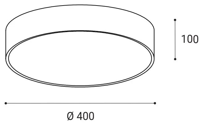 Led2 Stropní LED svítidlo MONO ø 40 cm Barva: Černá, Stmívání, řízení: 3000K/4000K ON/OFF