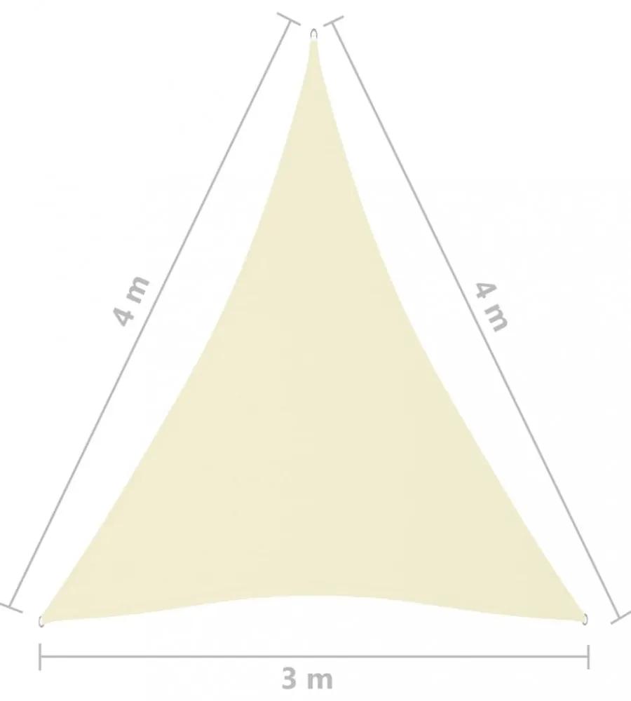Stínící plachta trojúhelníková 3 x 4 x 4 m oxfordská látka Dekorhome Šedohnědá taupe