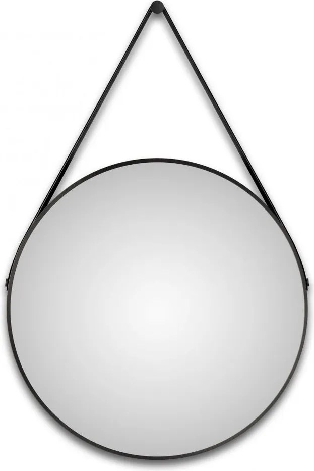 Silver Zrcadlo v rámu Coiffeur, ø 80 cm, černé