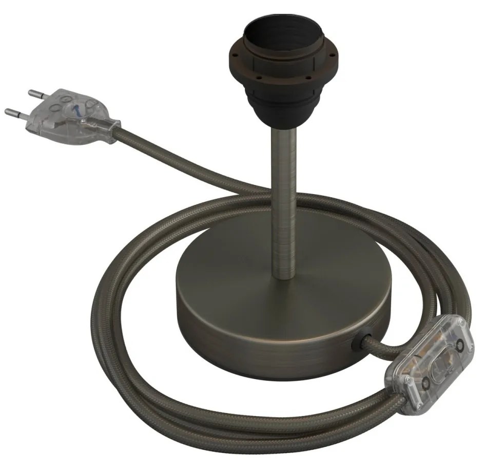 creative cables Kovová stolní lampa Alzaluce pro stínidlo Velikost: 20 cm, Barva: Matná černá