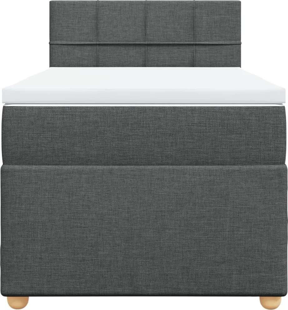 Box spring postel s matrací tmavě šedá 90x190 cm textil 3286536