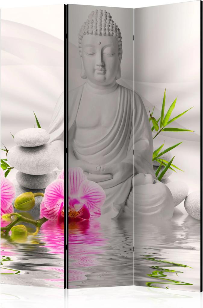 Artgeist Paraván - Buddha and Orchids [Room Dividers] 135x172 7-10 dní