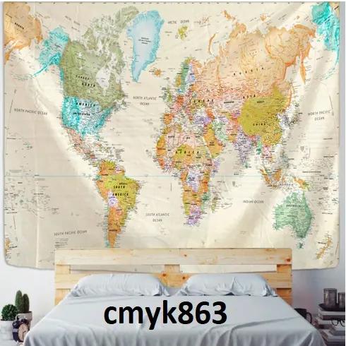 Tapisérie na zeď s motivem - Mapa světa Rozměr: 230x150 cm, Varianta: cmyk863