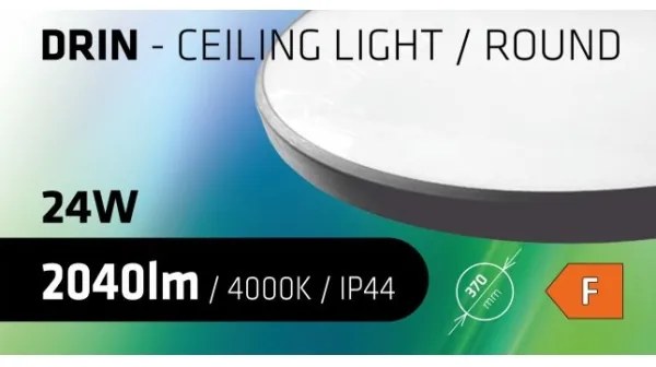 LED Koupelnové stropní svítidlo CIRCLE LED/24W/230V 4000K pr. 37 cm IP44 černá