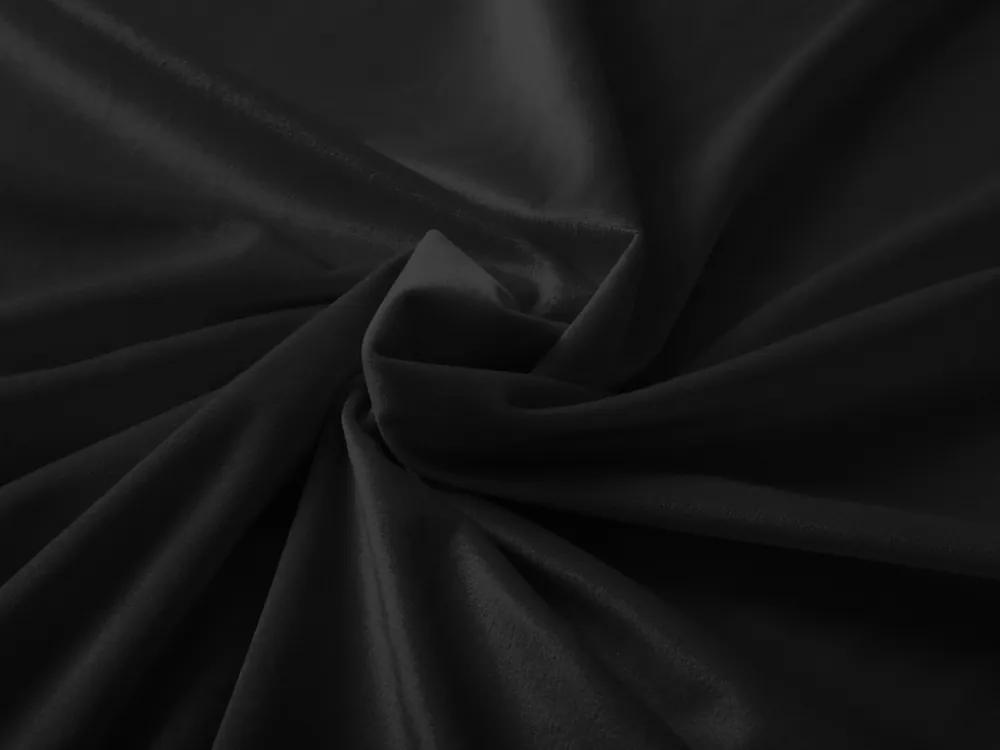 Biante Sametový běhoun na stůl Velvet Premium SVP-023 Černý 35x160 cm