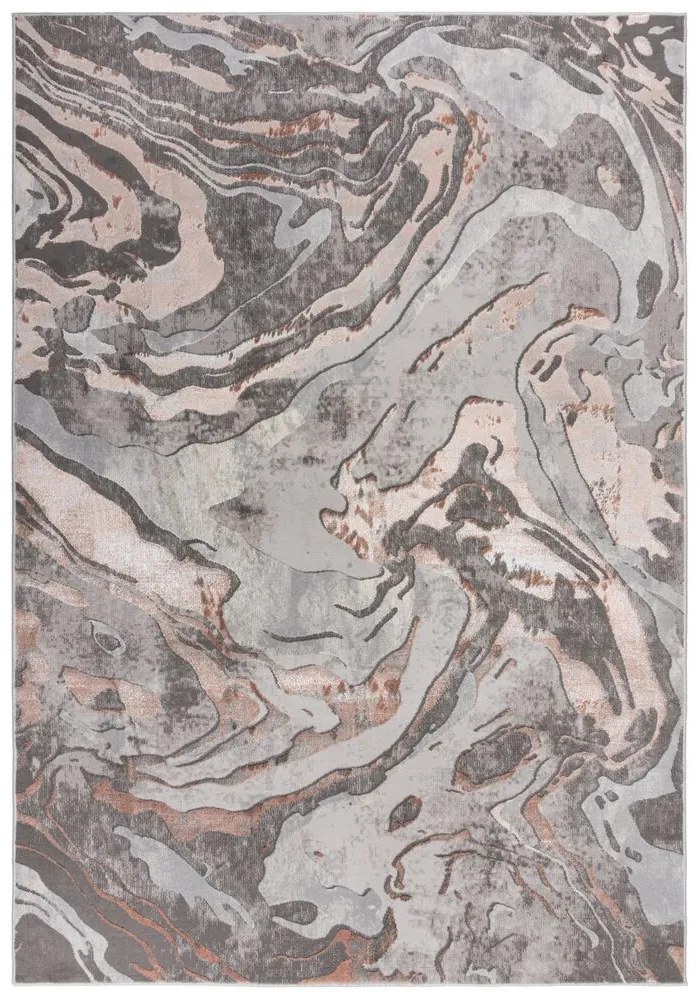 Flair Rugs, Kusový koberec Eris Marbled Blush, 80x150, růžová, ložnice