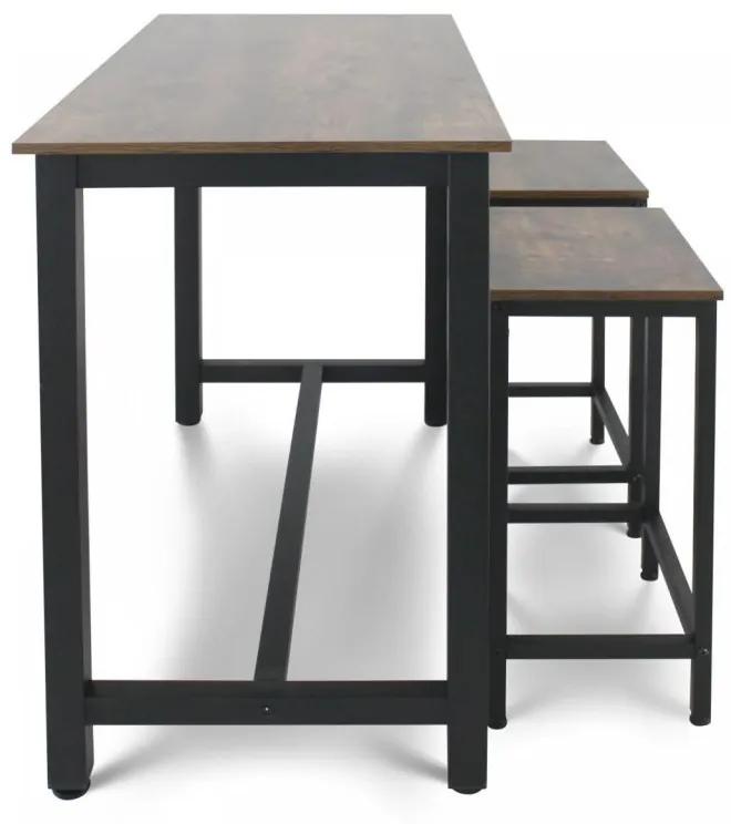 78630 Miadomodo Barový stůl v retro stylu + 2 stoličky
