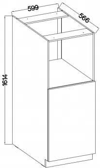 Kuchyňská skříňka LARA šedá 60 DKPL-162 1F BB