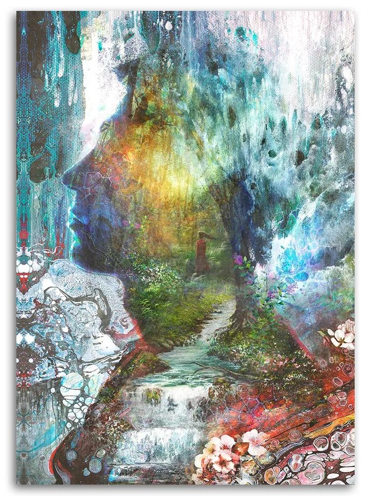 Gario Obraz na plátně Magická postava v lese - Barrett Biggers Rozměry: 40 x 60 cm