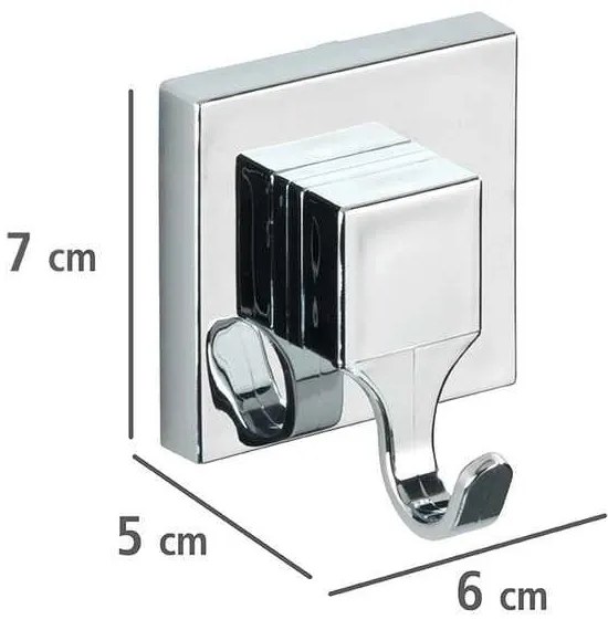 Samodržící plastová sada doplňků do koupelny v leskle stříbrné barvě Quadro – Wenko
