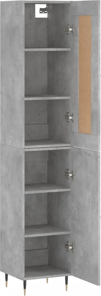 Skříň highboard betonově šedá 34,5x34x180 cm kompozitní dřevo 3200117