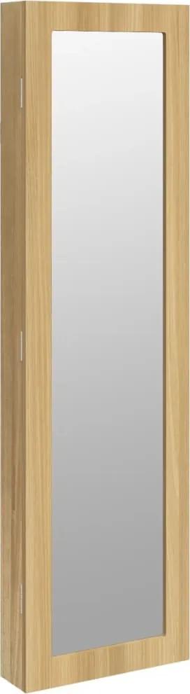 vidaXL Zrcadlová šperkovnice nástěnná 30 x 8,5 x 106 cm [353216] Barva: Černá