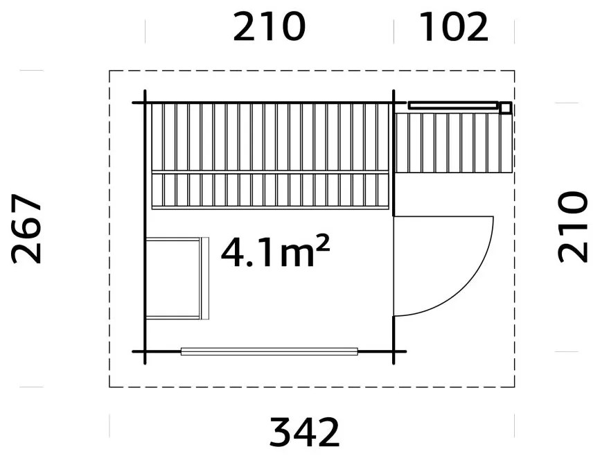 Sauna PALMAKO SANNA 4,1 m² outdoor Barva: Tmavě-šedá + bílá
