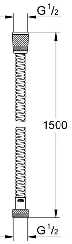 GROHE 27502KS1 - Sprchová hadice VITALIOFLEX METAL LONG-LIFE 1500 mm černá