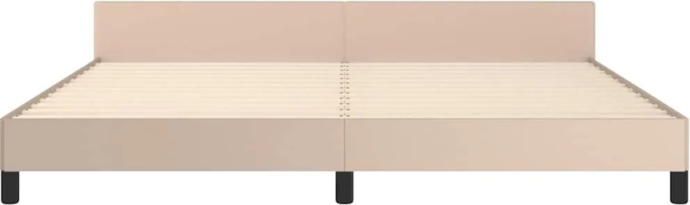 Rám postele s čelem cappuccino 200x200 cm umělá kůže 3125596