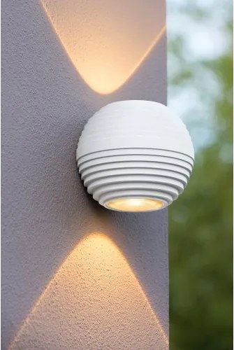 LUCIDE AYO Wall Light LED 2x3W IP54 White, venkovní svítidlo