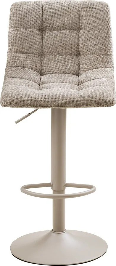 Světle šedé čalouněné barové židle v sadě 2 ks s nastavitelnou výškou/otočné (výška sedáku 63 cm) Middelfart – House Nordic