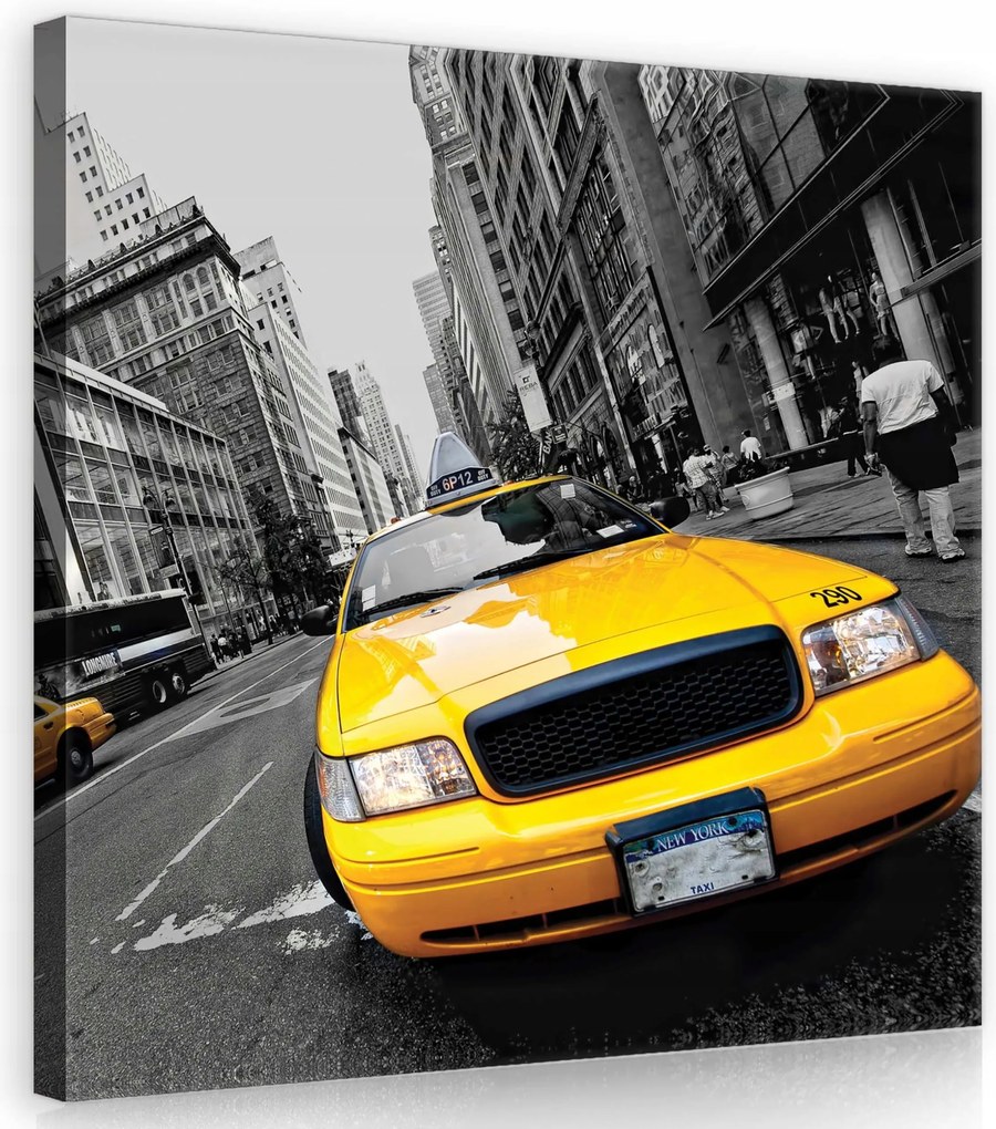 Obraz 80x80 New York Žlutá taxi v městském minimalismu pro dům