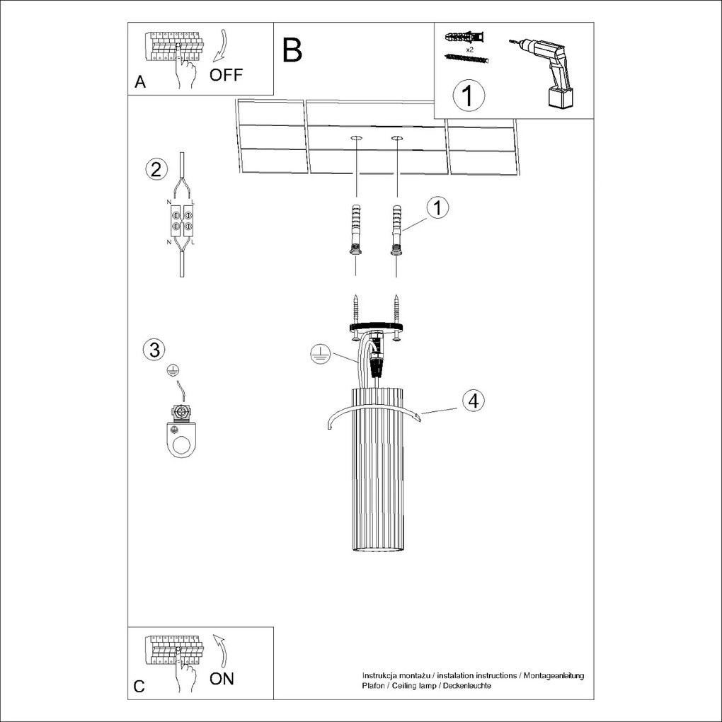 Stropní svítidlo Karbon, 1x bílé kovové stínítko, (20 cm)
