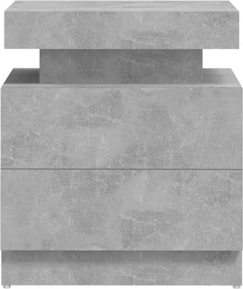 Noční stolek betonově šedý 45 x 35 x 52 cm kompozitní dřevo 326853