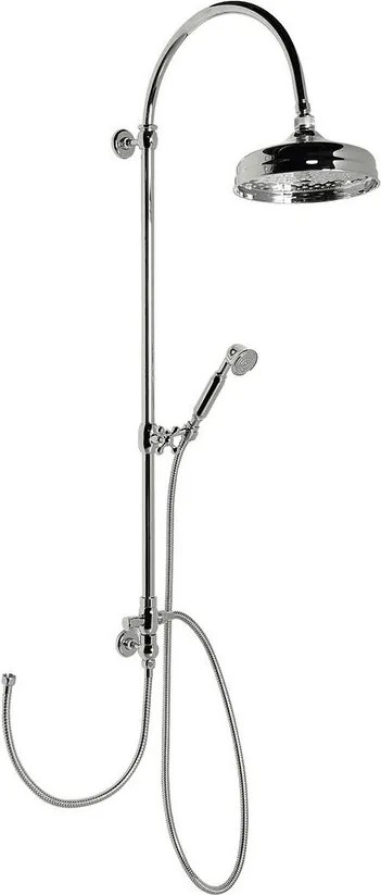 Reitano Rubinetteria Reitano Rubinetteria, VANITY Sprchový sloup s připojením vody na baterii, retro, chrom, SET061