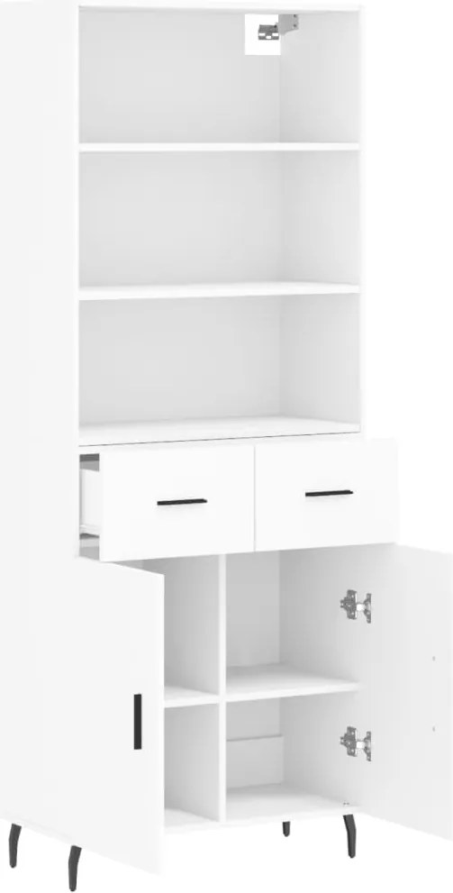 Skříň highboard bílá 69,5 x 34 x 180 cm kompozitní dřevo 3200529