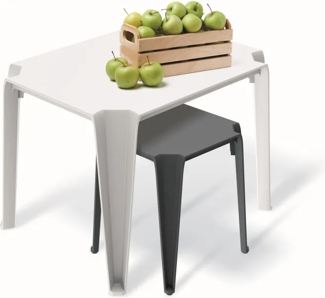 Plastový konferenční stůl LOTTIES 77x59x56,5 cm uhelný