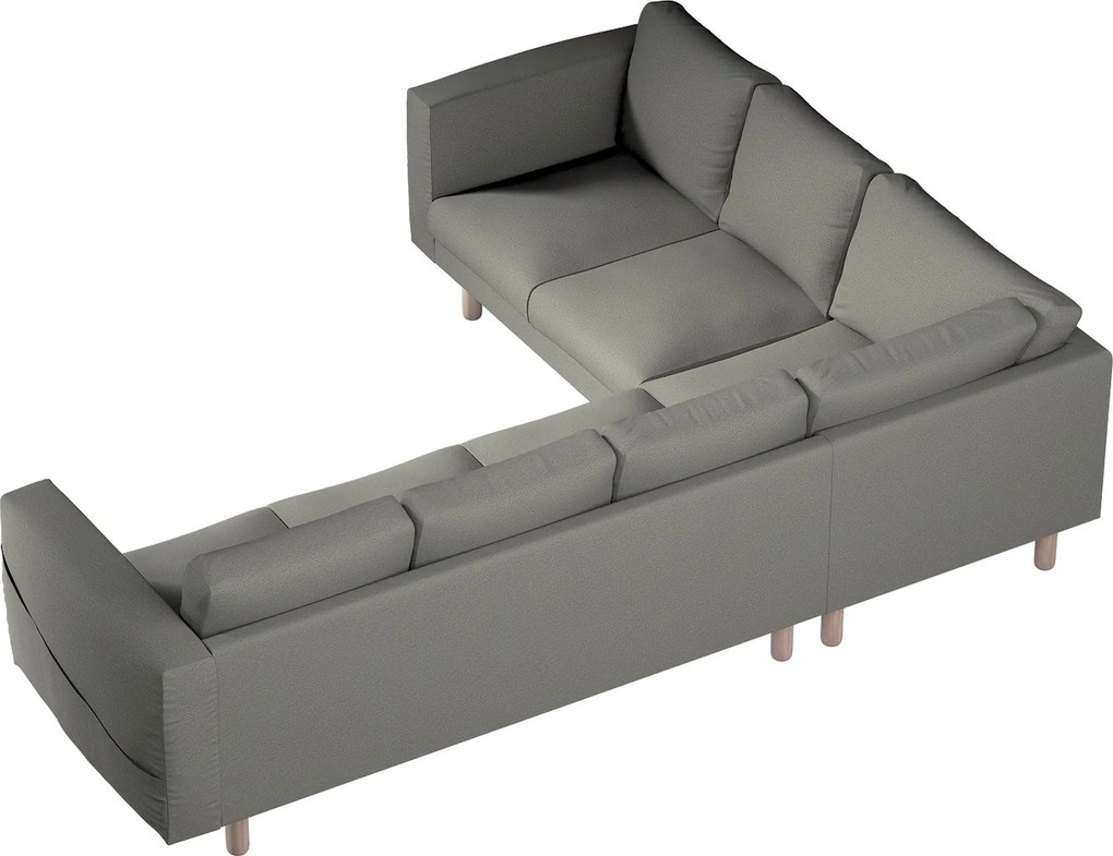 Potah na pohovku IKEA Norsborg rohová 5-místná barva šedá látka pletený vzor
